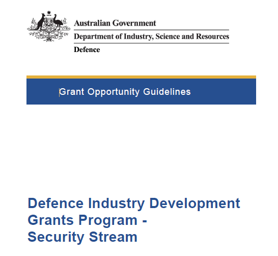 Defence Industry Development Grants Program – Security Stream - A Real CFO